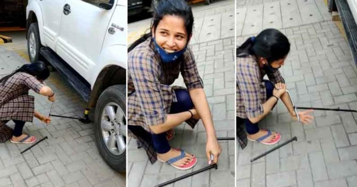 பஞ்சரான தன்னுடைய கார் டயரை தானே மாற்றிய பெண் கலெக்டர் வீடியோ வைரல் | My ...